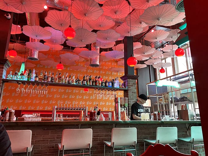 The bar at Luc Lac isn't just serving drinks&mdash;it's creating liquid companions for your culinary journey through Vietnam.