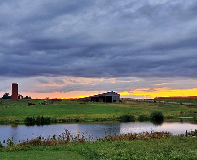 Iowa sunsets paint the sky in colors no luxury condo view can match, proving once again that the best things in life are surprisingly affordable.
