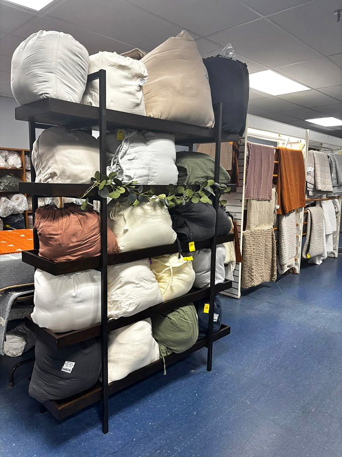 Pillow paradise! The textile section where you can refresh your entire bedroom's look for less than the cost of one designer cushion at a department store.