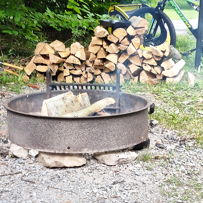 Campfire essentials: wood stacked with care, flames dancing in anticipation of evening stories and that unmistakable scent of outdoor cooking.