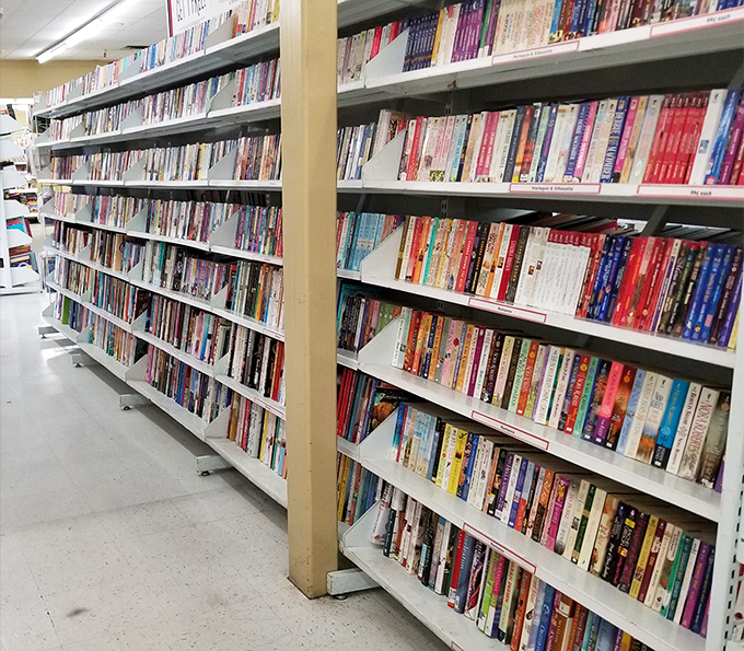 Books upon books &ndash; literary treasures at paperback prices, proving that building your own library doesn't require a second mortgage.