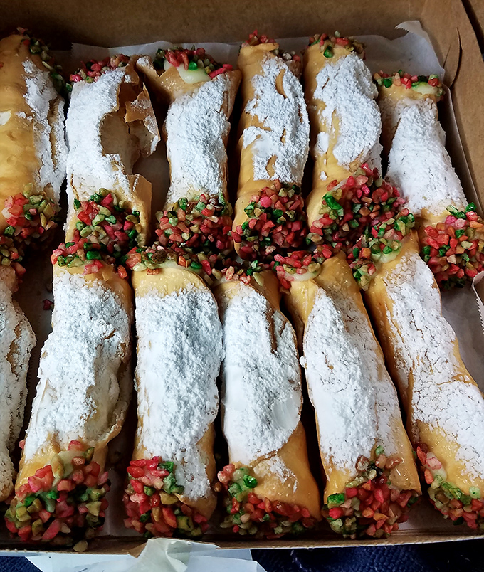 Cannoli that could make a Sicilian weep &ndash; crisp shells, creamy filling, and festive sprinkles creating the holy trinity of dessert.