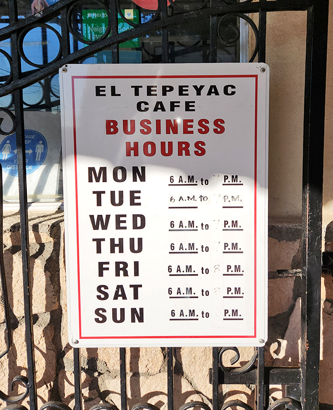 The hours sign might as well read "Open when you're hungry" because timing your visit is less important than bringing your appetite.