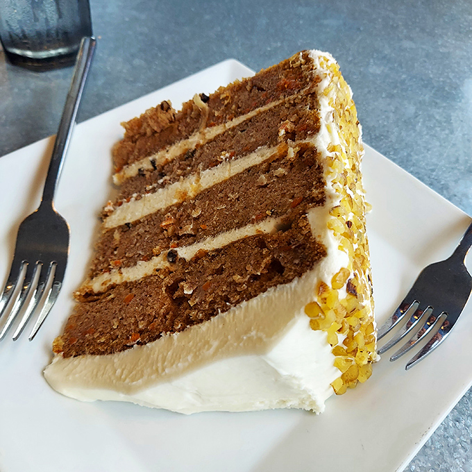 Layer upon layer of sweet satisfaction. This carrot cake doesn't just end a meal&mdash;it provides the exclamation point your taste buds have been waiting for.