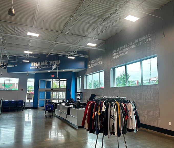 "Thank you for creating change"&mdash;the perfect parting message as you exit with bags full of bargains and the satisfaction of shopping with purpose.