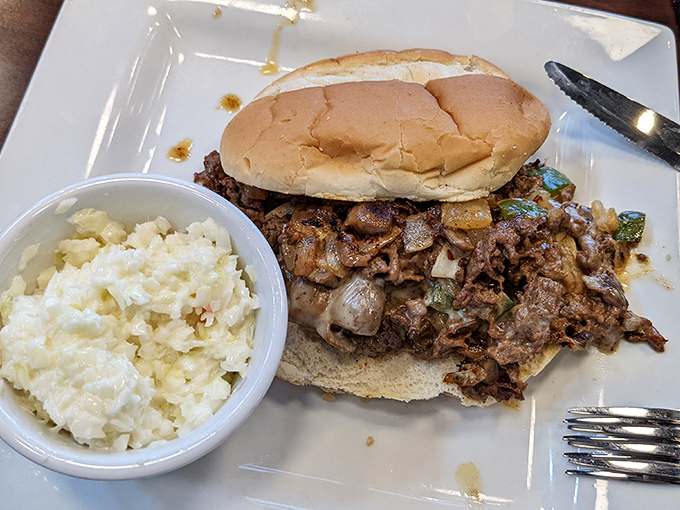 This isn't just a sandwich&mdash;it's a masterclass in the art of the cheesesteak, where tender meat and melted cheese create pure handheld joy.