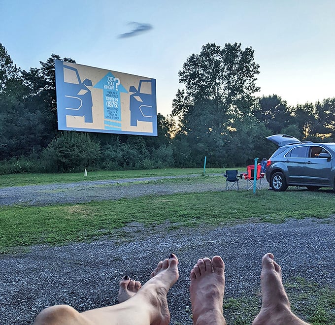 The ultimate viewing position: feet up, worries down. This is how movies were meant to be enjoyed.