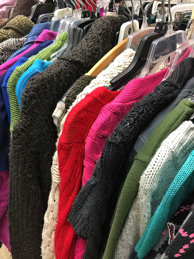 A technicolor dream rack of sweaters that proves knitwear is the comfort food of fashion&mdash;warm, familiar, and impossible to have just one.