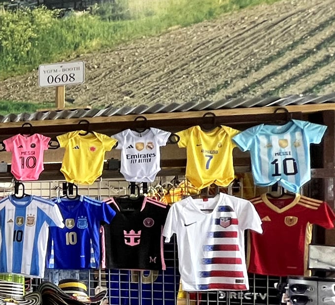 Soccer jerseys for the tiniest fans&mdash;because it's never too early to start supporting your team while looking adorably sporty at farmers market outings.