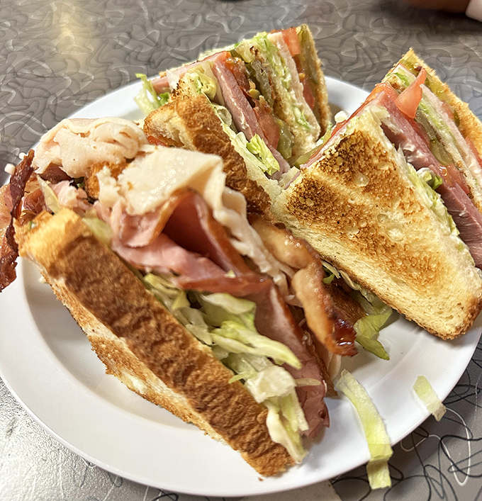 The club sandwich &ndash; architectural marvel of the diner world, where layers of meat, cheese and veggies create the skyscraper of lunch options.