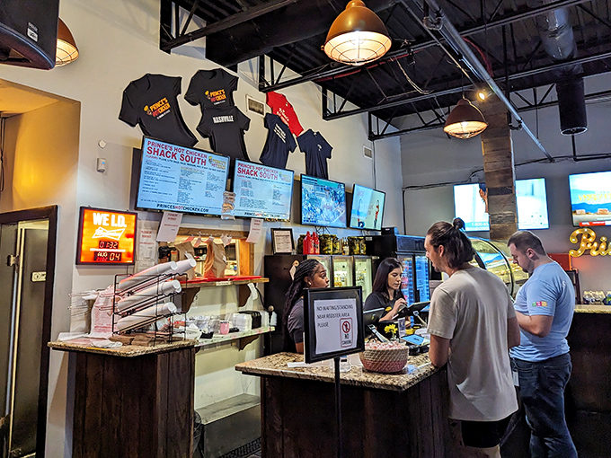 Where the magic begins: Prince's efficient counter service keeps the line moving as customers contemplate just how brave they're feeling today. Choose wisely, friends.