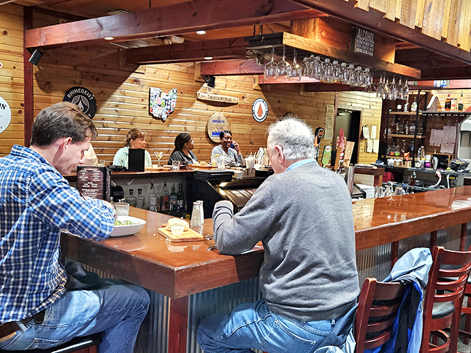 The bar area buzzes with regulars who know exactly what they're ordering before they sit down. Some traditions are worth maintaining for decades.