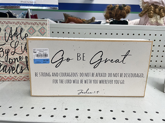 Even the inspirational signs come with inspiration-priced tags. Go be great... at finding more bargains!