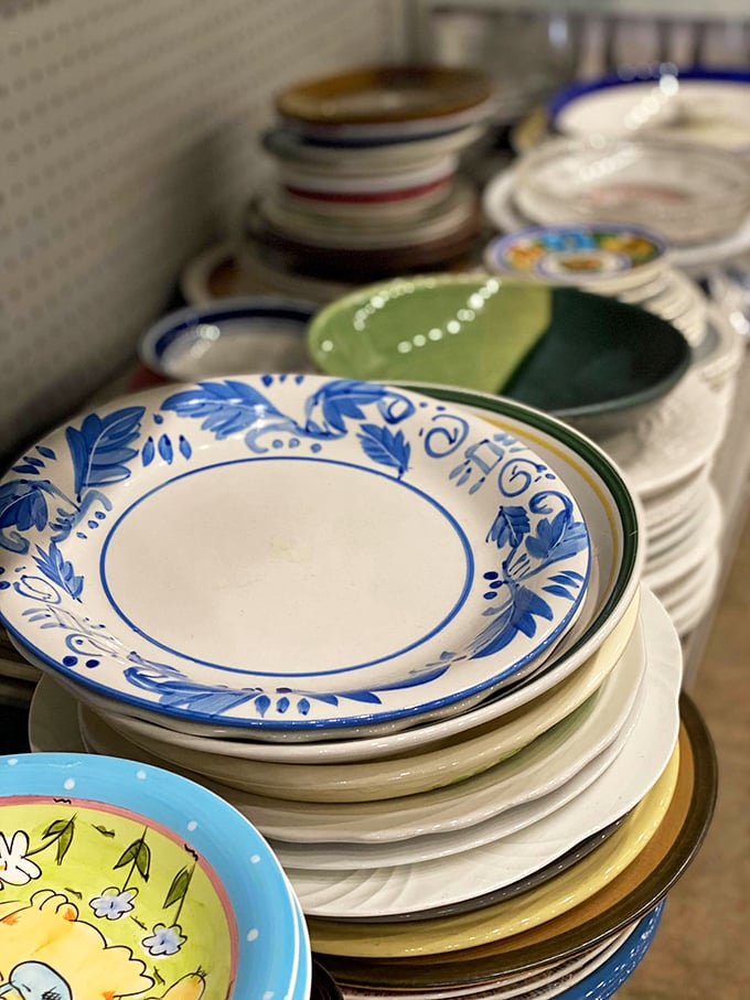 Plates with stories to tell! This blue and white beauty once held someone's special occasion dinner&mdash;now it's ready for your taco Tuesday.
