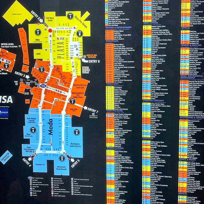 The mall directory resembles a treasure map, with X marking every spot where your credit card should be.