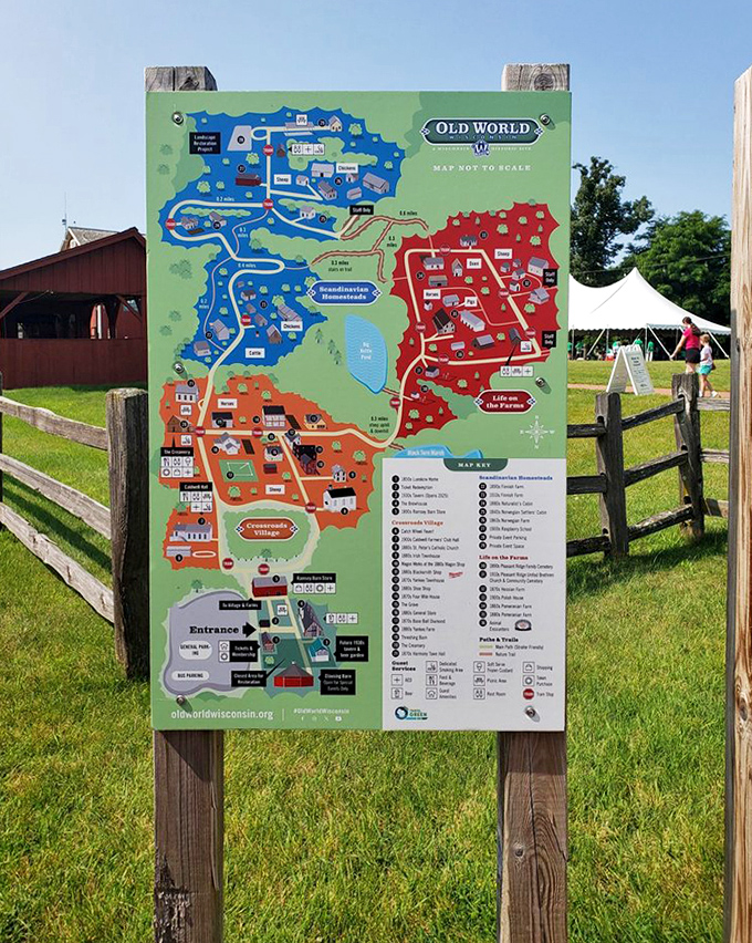 This isn't just any old map&mdash;it's your passport to time travel across 600 acres of living history, no DeLorean required.