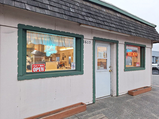 The neon "OPEN" sign glows like a beacon of hope for hungry travelers who've had enough of highway fast food and crave something real.