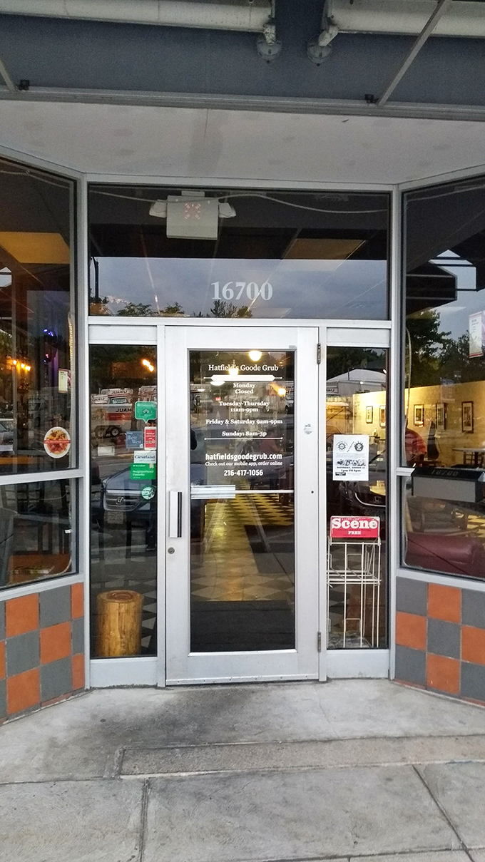 The entrance tells you everything you need to know: "Hatfield's Goode Grub" isn't just a name, it's a promise they keep daily.