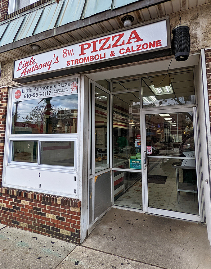 The entrance to flavor town &ndash; Little Anthony's welcoming doorway has been the gateway to deliciousness for countless hungry Media residents.