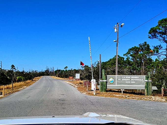 The entrance sign that signals your vacation has officially begun. Passing this threshold means leaving your worries at the mainland.