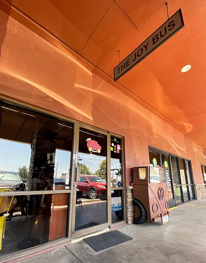 The entrance promises adventure with its simple sign and warm colors&mdash;like the opening credits to your new favorite food show.