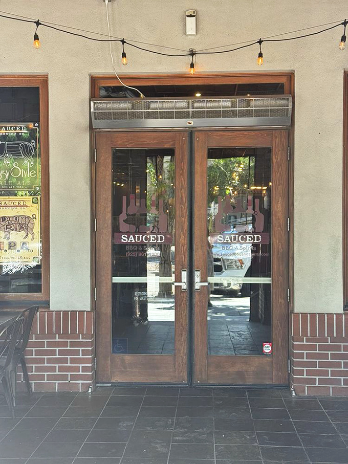 The entrance &ndash; simple, wooden, and promising &ndash; like the barbecue equivalent of "Once upon a time&hellip;" where every good meat story begins.