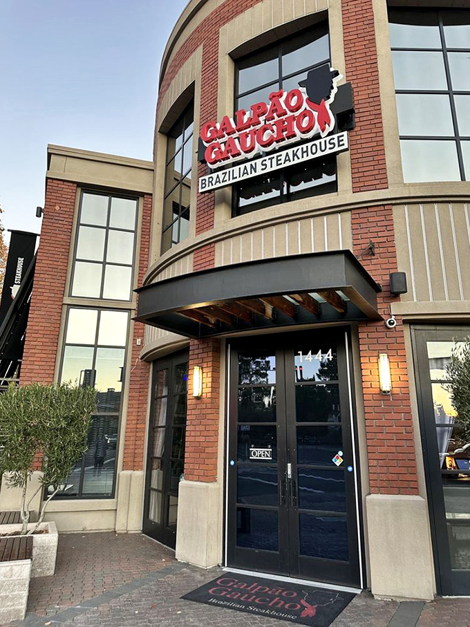 The entrance promises what awaits inside: a Brazilian meat adventure that will have you planning your return before you've even left.