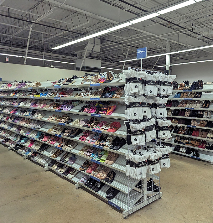 Shoe nirvana stretches as far as the eye can see. From barely-worn designer heels to comfy dad sneakers, your next favorite footwear is hiding somewhere in this lineup.