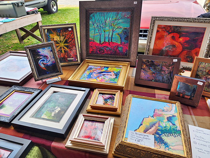 Affordable art that doesn't require a museum membership. These colorful canvases are just waiting to brighten someone's living room wall.