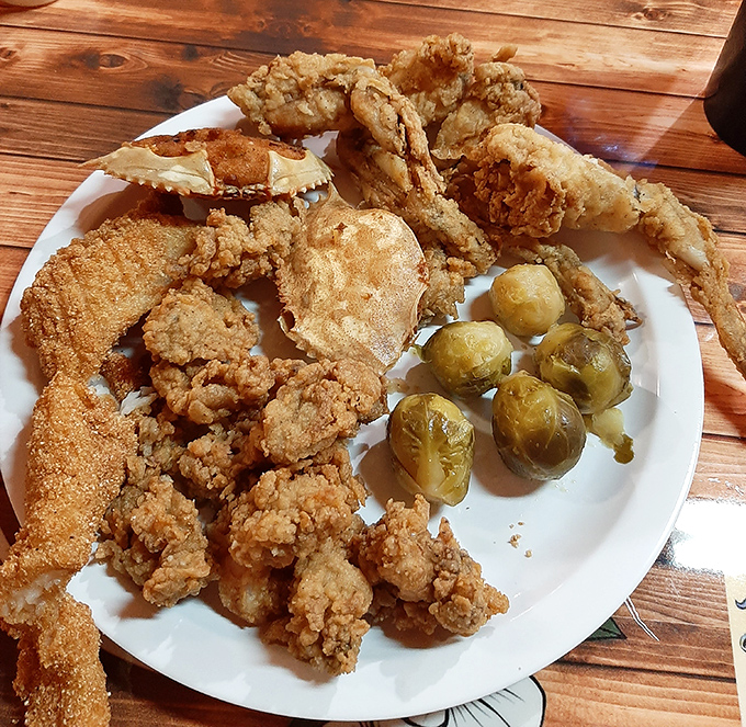 When the Gulf of Mexico meets Southern frying techniques, magic happens. This seafood platter isn't just a meal&mdash;it's coastal Alabama on a plate. 