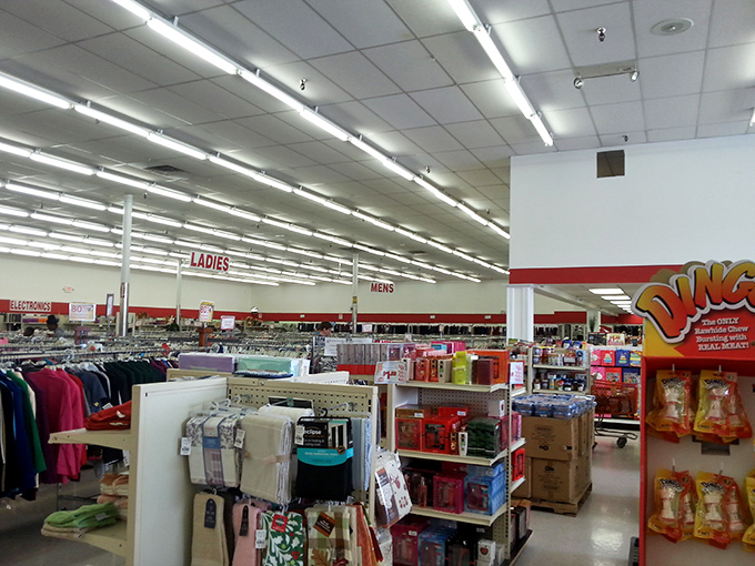 The grand overview reveals the true scale of this bargain kingdom. With sections clearly marked, it's like Walmart's more affordable, eco-friendly cousin.