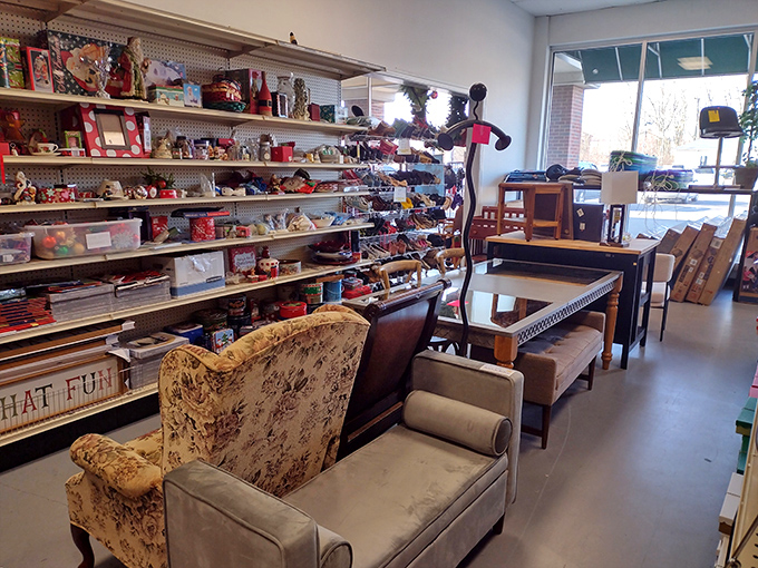 The furniture section offers instant home makeover potential. That floral armchair has stories to tell and is ready for its next chapter in your living room.