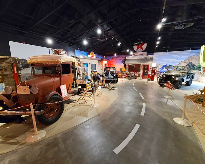The museum's recreated Route 66 streetscape lets you stroll through automotive history without getting your shoes dusty.