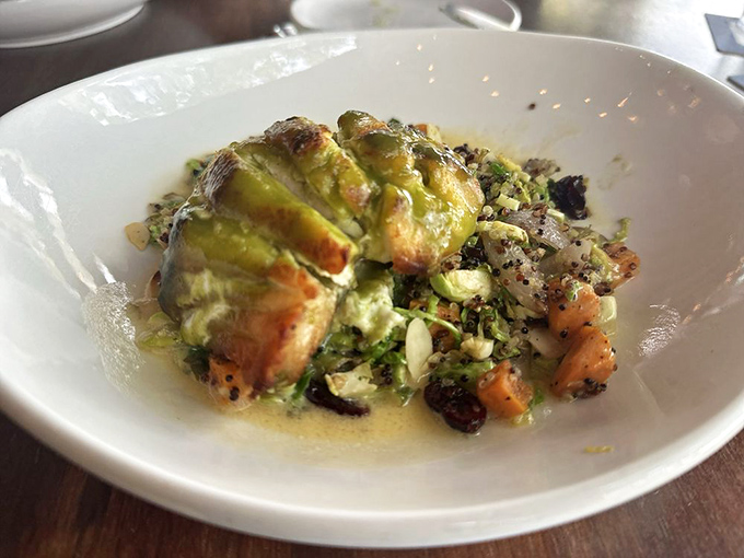 Jalape&ntilde;o-glazed grouper swimming in buttery sauce &ndash; the kind of dish that makes you seriously consider canceling your return flight home.