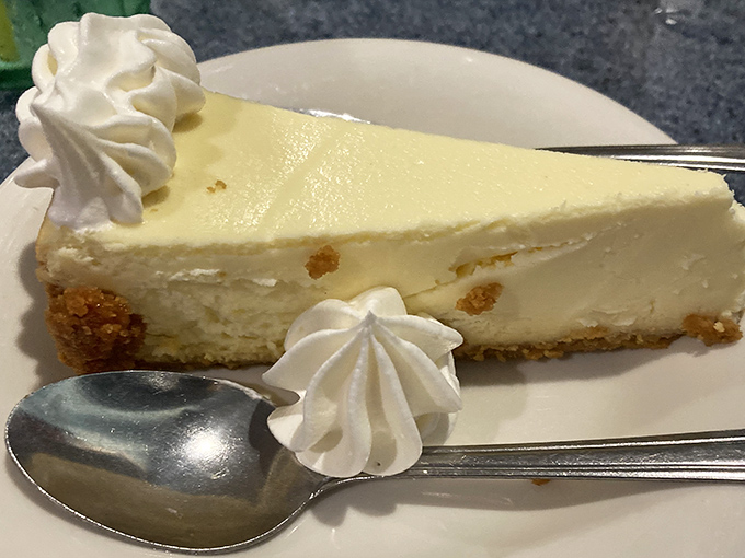 Key lime pie so smooth and tangy, it makes you wonder why anyone bothers with other desserts when perfection already exists.