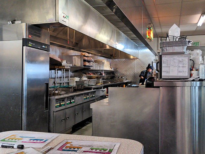Where the magic happens&mdash;a kitchen that's seen more eggs cracked than a chicken farm during an earthquake. Those stainless steel surfaces have stories to tell, most involving butter.