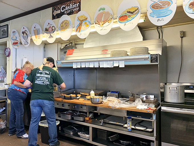 Behind the scenes, Wagner's kitchen operates with the precision of a well-trained racing team &ndash; no fancy equipment, just decades of know-how.