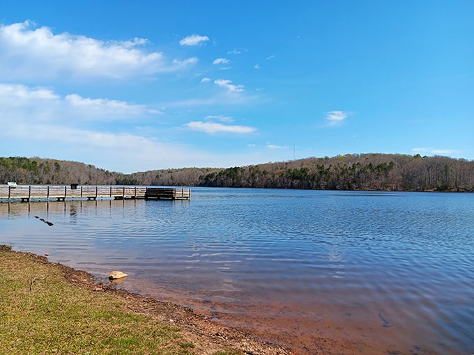 Lake Craig stretching out like nature's infinity pool, minus the pretentious cocktails and with significantly more fish.