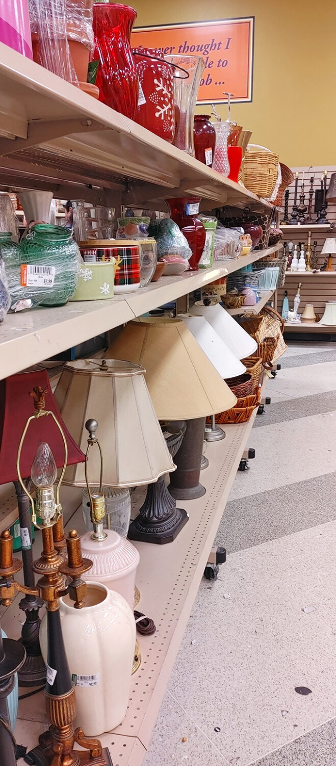The lamp section glows with potential. That perfect reading light or statement piece is hiding here, waiting to brighten both your home and your wallet.