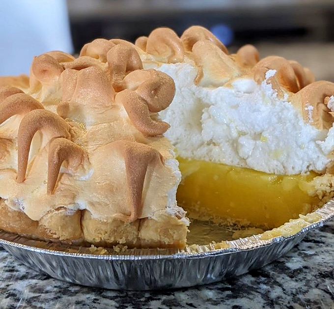 This lemon meringue pie doesn't just have peaks&mdash;it has aspirations, with clouds of meringue floating above sunshine-yellow filling.