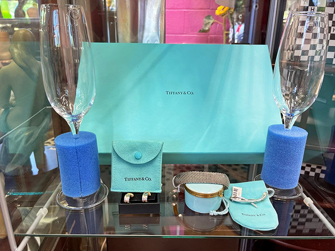 Tiffany blue boxes signal luxury finds at consignment prices&mdash;proof that sometimes the best treasures come with previous adventures attached. 