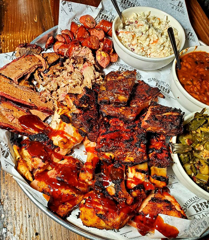 The barbecue feast that launches a thousand napkins &ndash; a glorious spread that makes you wonder if you should have skipped breakfast AND lunch.