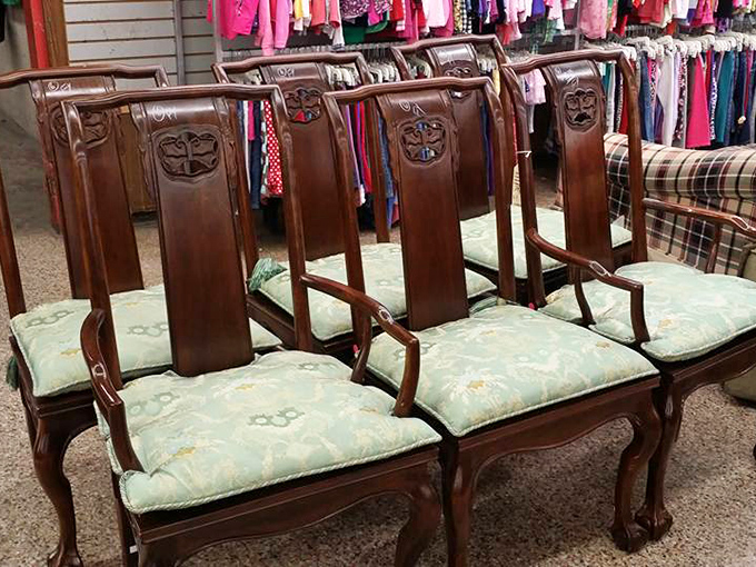 These ornate dining chairs aren't just seating&mdash;they're time machines to Sunday dinners where people actually used the good china.