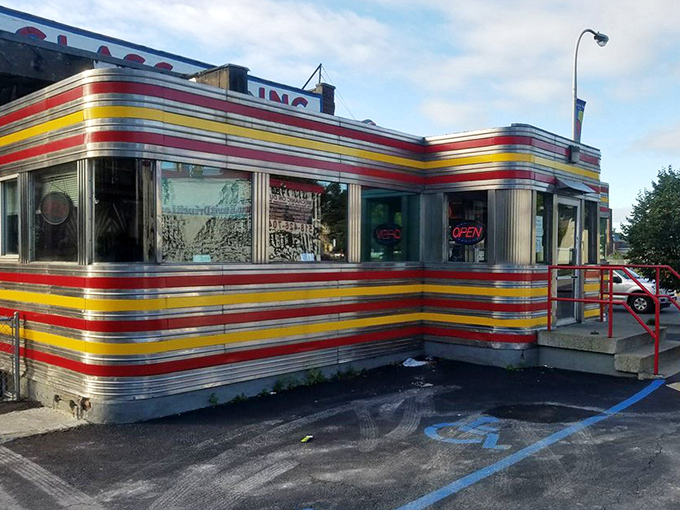 Jack's exterior gleams in the daylight, those candy-colored stripes promising the kind of meal that makes you forget about your diet until tomorrow.