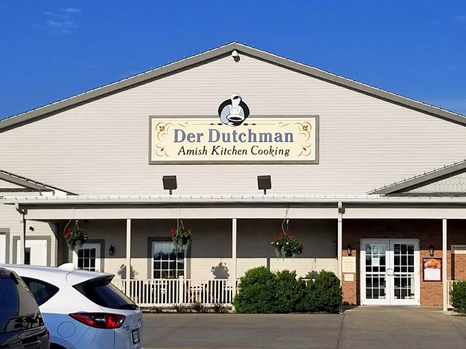 The exterior on a blue-sky day promises what awaits inside: honest food served with genuine hospitality, no pretension required or allowed.