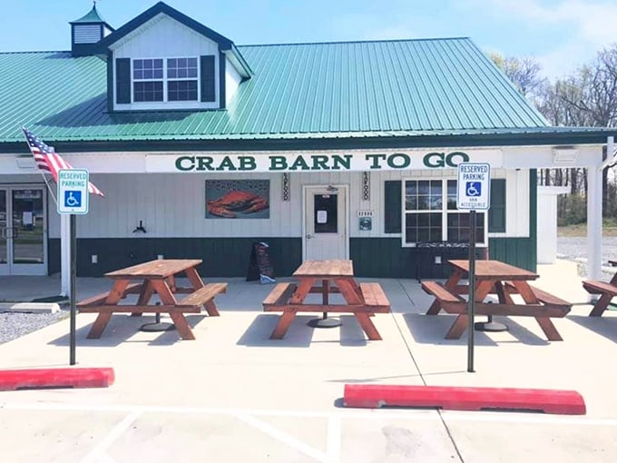 The outdoor seating area where summer memories are made, one crab mallet swing at a time.