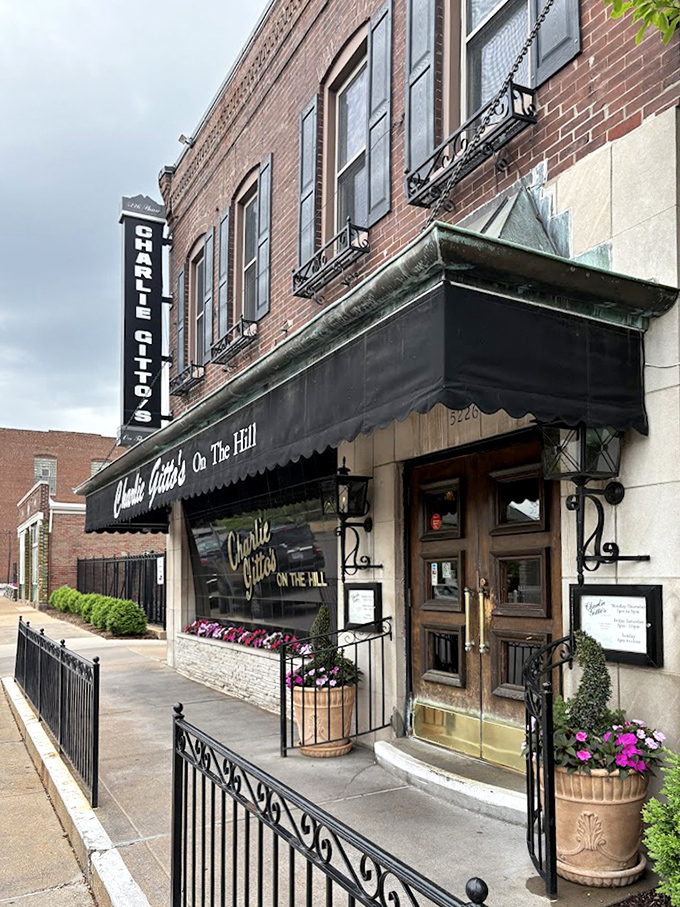 The entrance beckons like an old friend, promising comfort and satisfaction beyond those doors. The Hill's culinary ambassador awaits.