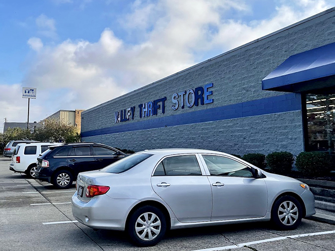 The unassuming exterior hides a warehouse of wonders within&mdash;like a blue-painted portal to an alternate dimension where everything costs less.