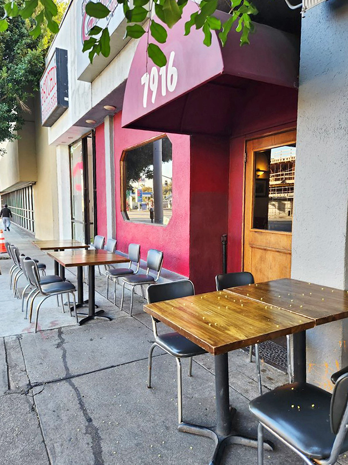 The sidewalk seating offers a chance to people-watch on Sunset while recovering from what can only be described as breakfast ecstasy.
