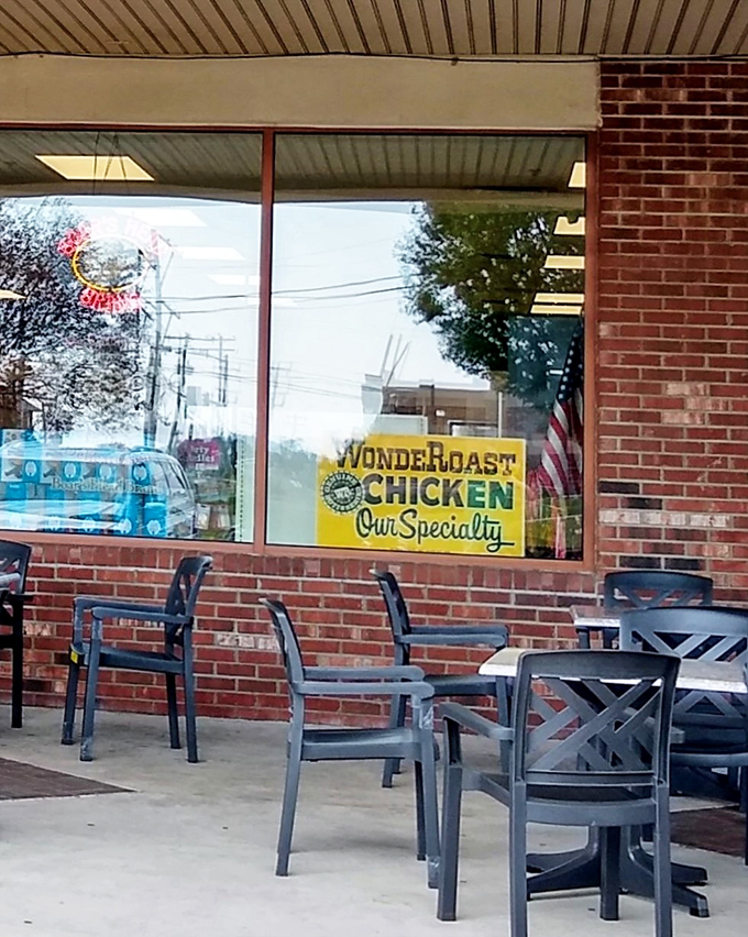 The outdoor seating area &ndash; where on pleasant Pennsylvania days, you can enjoy your tomato pie while contemplating life's greatest mysteries.